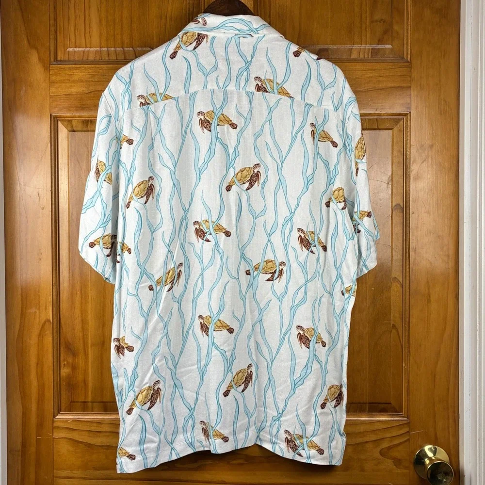 Caribbean | Shirts | Caribbean Mens L Sea Turtle Aquatic Print Button ...